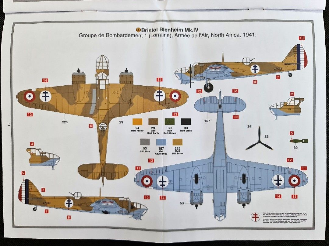 1/72 #A04061 Airfix British Royal Air Force Light Bomber Bristol ...