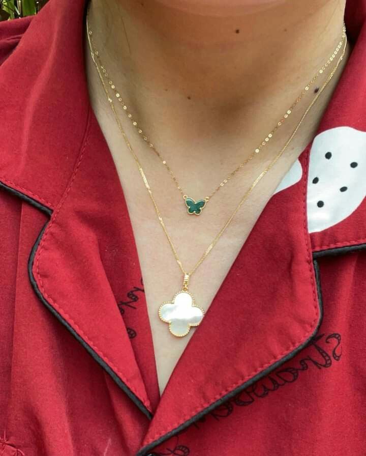 18k Vca Butterfly Necklace, Women's Fashion, Jewelry & Organizers ...