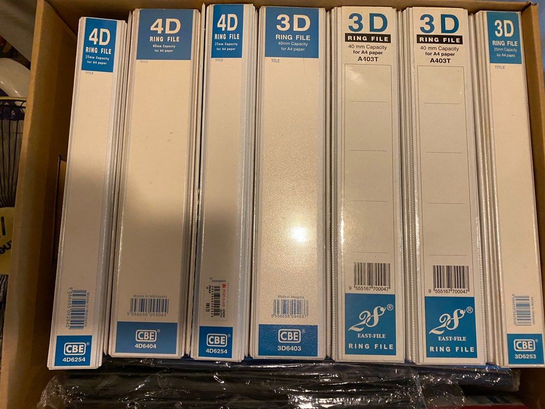 3D & 4D Ring Files/Folders (Stationary), Hobbies & Toys, Stationery ...