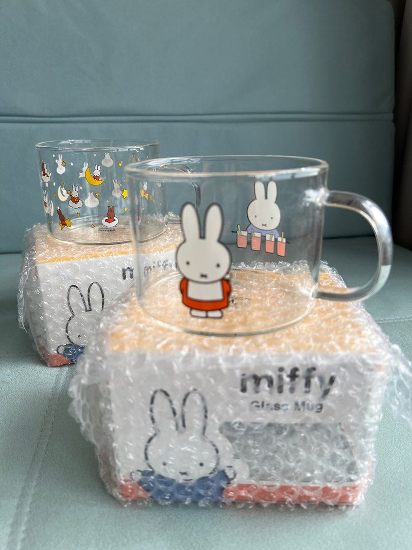2x Miffy Glass Cup Sky/Glass Cup Drinks, Furniture & Home Living ...