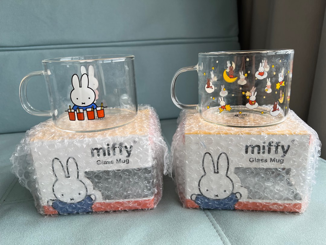 2x Miffy Glass Cup Sky/Glass Cup Drinks, Furniture & Home Living ...