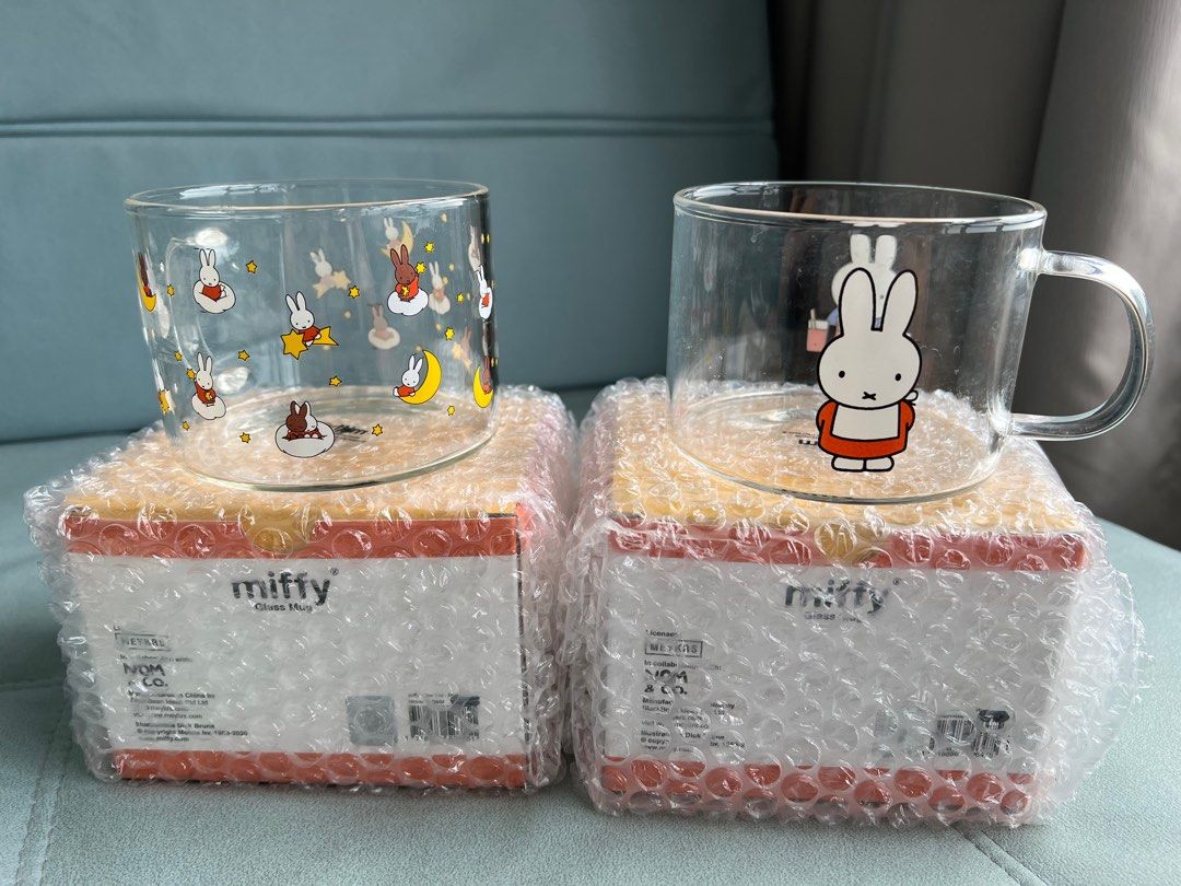 2x Miffy Glass Cup Sky/Glass Cup Drinks, Furniture & Home Living ...