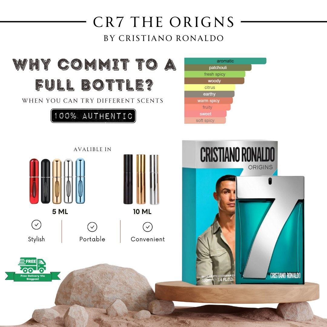 [5ml/10ml]Cr7 Origins EDT 5ml Travel-Size Fragrance Spray - Feel ...