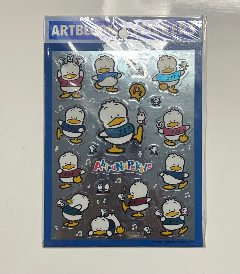 (每張) Vintage Sanrio Ahiru no Pekkle stickers 日本 絕版 三麗鷗 Ap鴨 大Pat鴨 貼紙, 興趣 ...