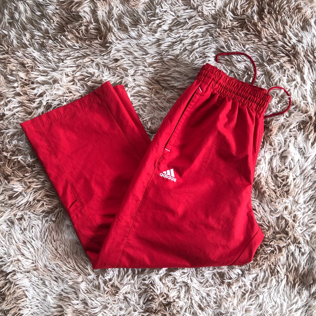 adidas red athlete track pants, Women's Fashion, Bottoms, Other Bottoms ...