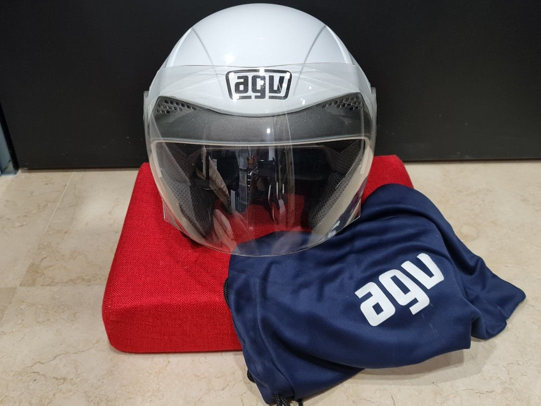 AGV new citylight white helmet, Motorcycles, Motorcycle Accessories on ...