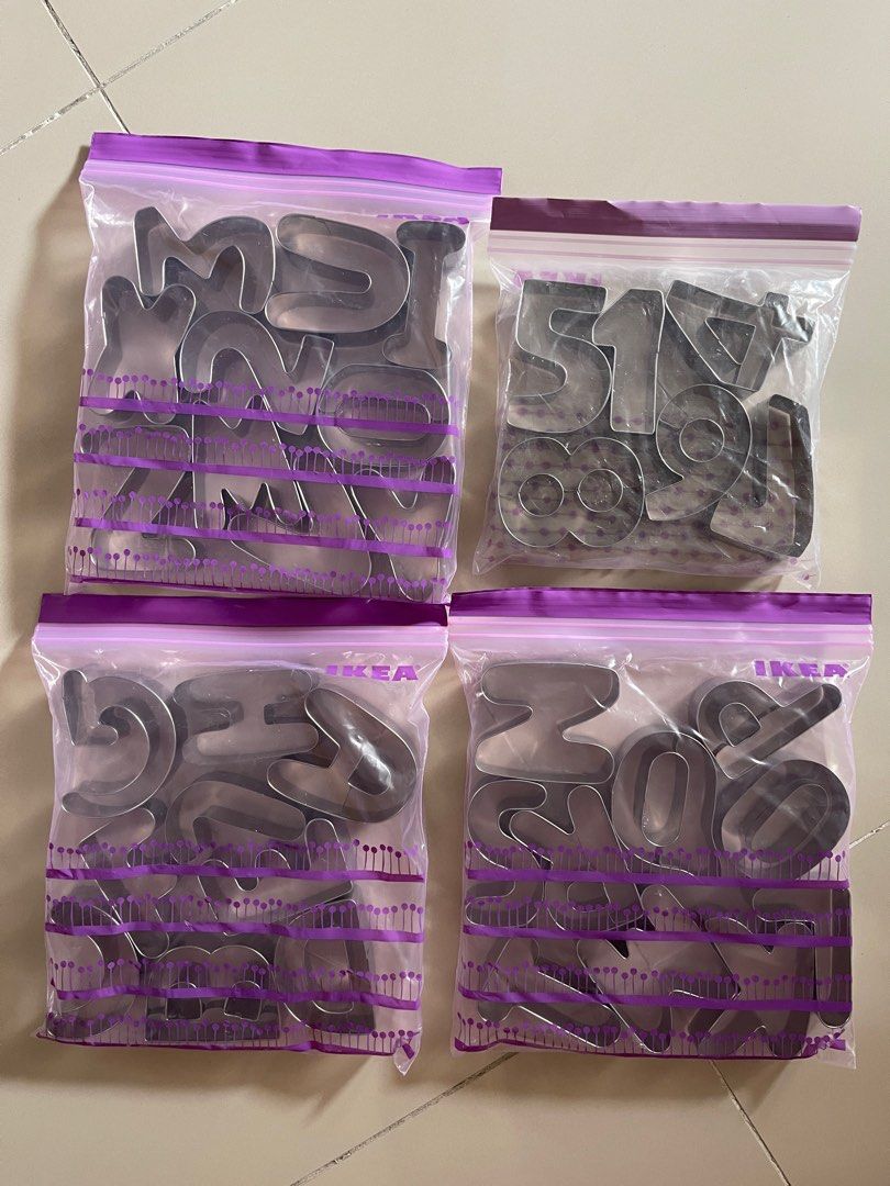 Alphabet A-Z & Number Cookies Mould, Furniture & Home Living ...