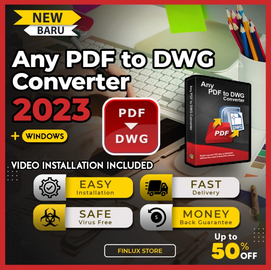 Any Pdf To Dwg Converter 2023 Latest Lifetime For Windows Computers And Tech Parts And Accessories