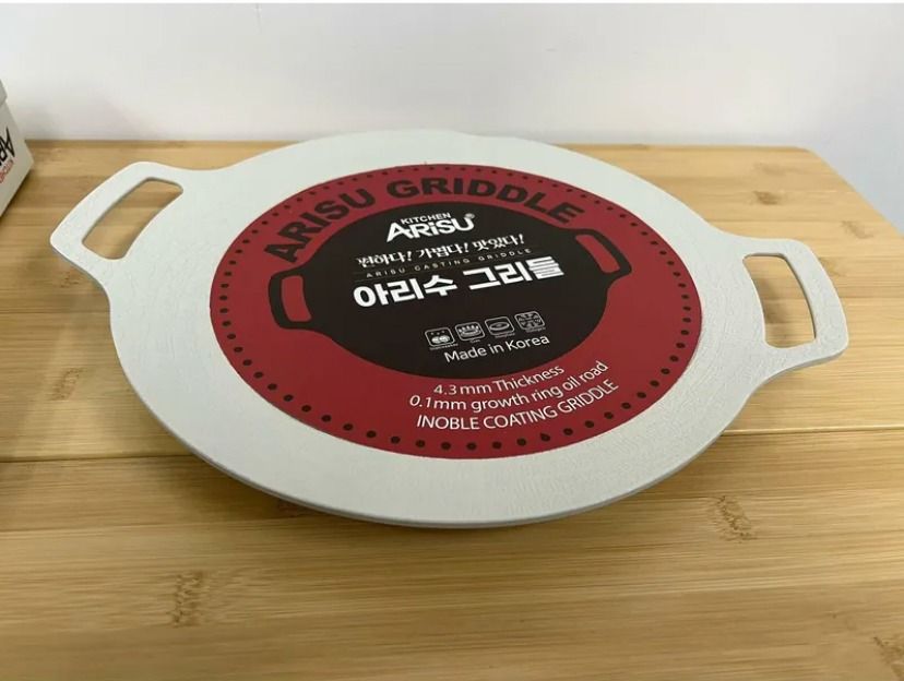 Arisu Casting Griddle (IH) 輕便易潔燒烤盤 (IH電磁爐適用) - 29cm白色版, 運動產品, 行山及露營 - Carousell