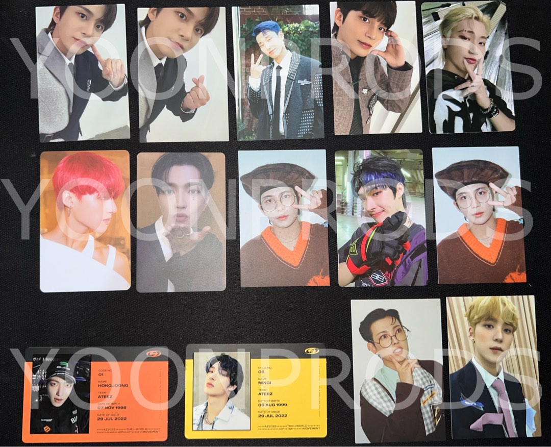 ATEEZ PHOTOCARDS, Hobbies & Toys, Memorabilia & Collectibles, K-Wave on ...