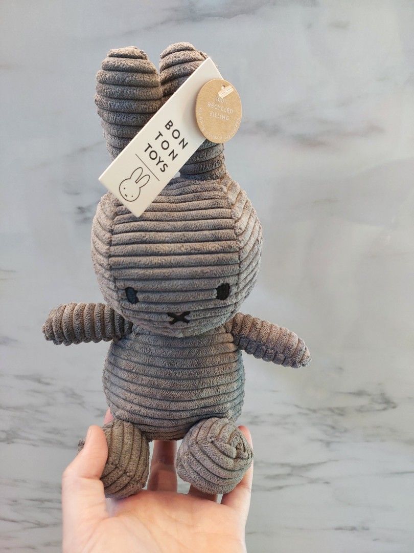 Authentic Bon Ton Toys Miffy License Corduroy Texture soft toy plush ...