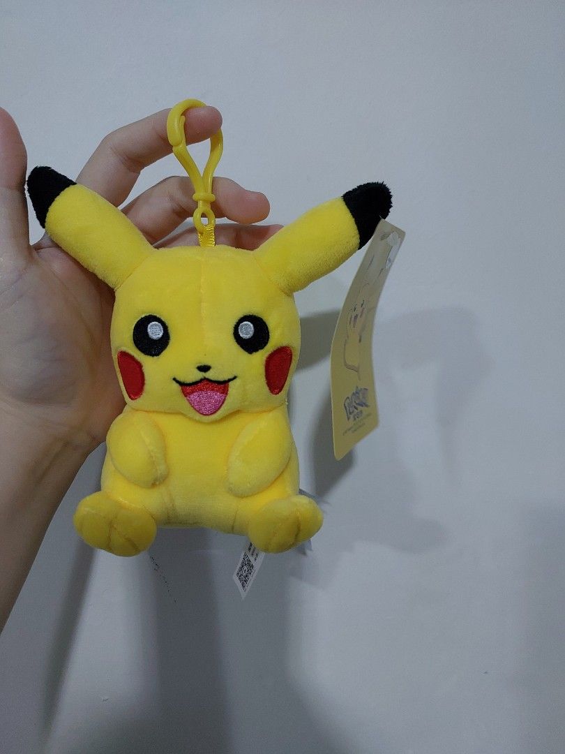 Authentic Pokemon License Pikachu soft toy plush plushie keychain bag ...