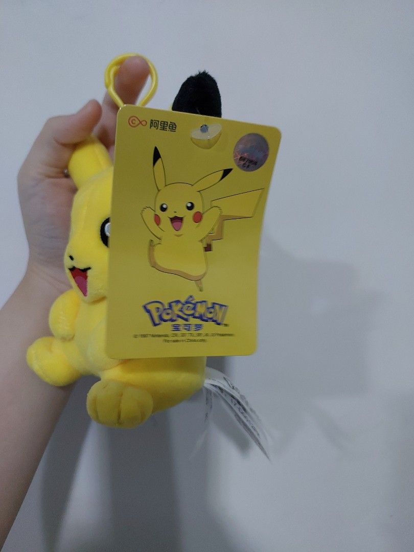Authentic Pokemon License Pikachu soft toy plush plushie keychain bag ...