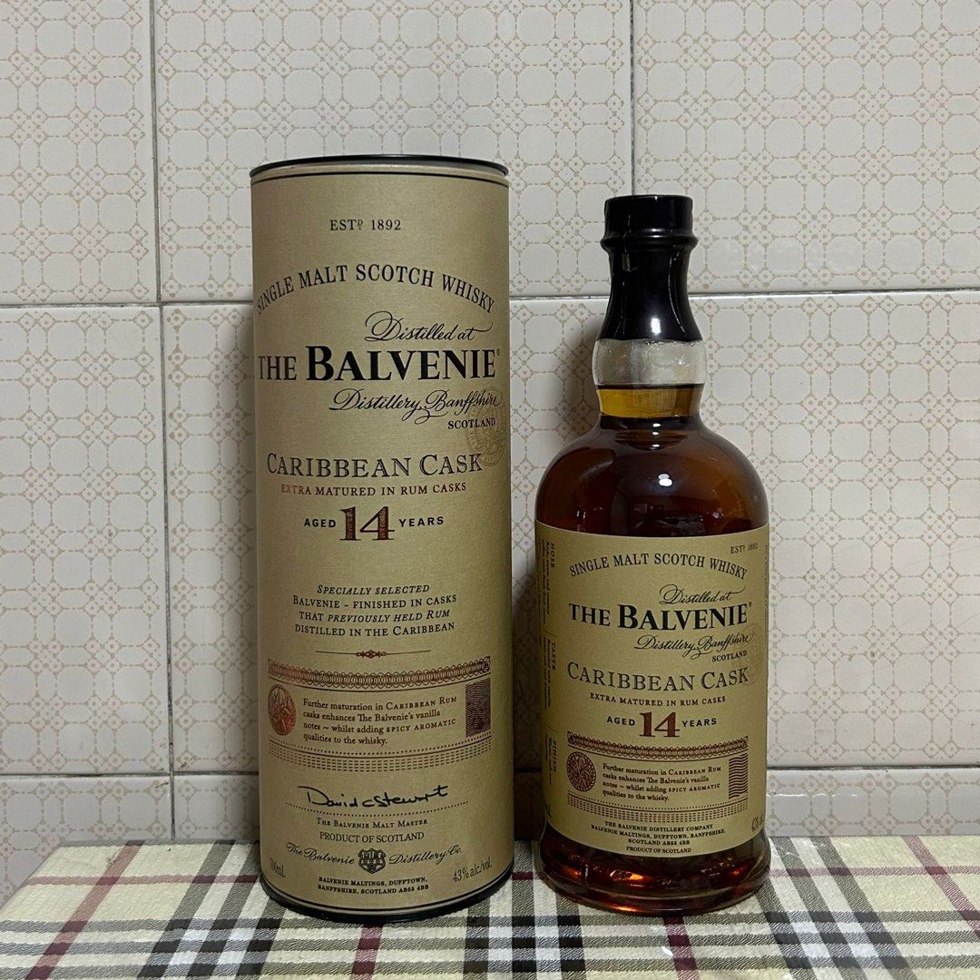 Balvenie 14 Year Caribbean Cask Single Malt 700ml w/Gift Box ...