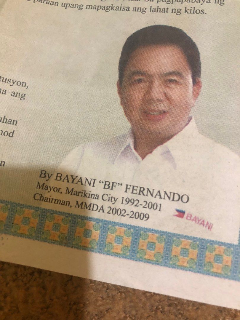 Bayani fernando campaign paper leaflet comics, Hobbies & Toys ...