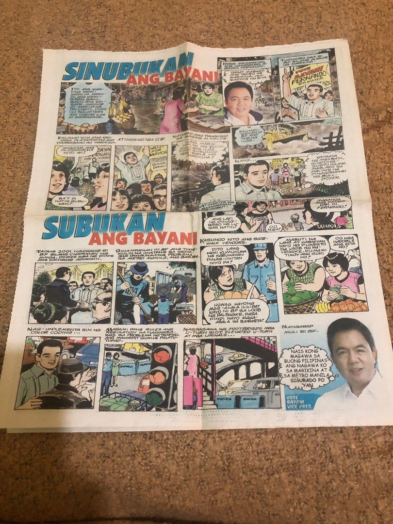 Bayani fernando campaign paper leaflet comics, Hobbies & Toys ...