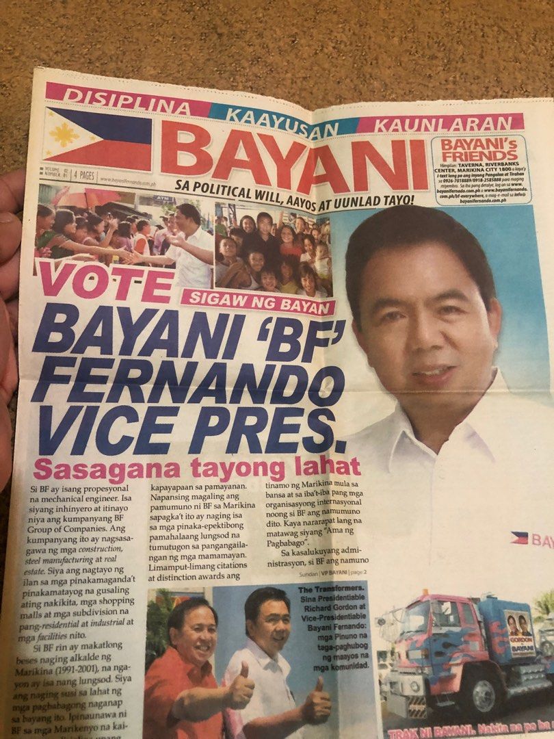Bayani fernando campaign paper leaflet comics, Hobbies & Toys ...