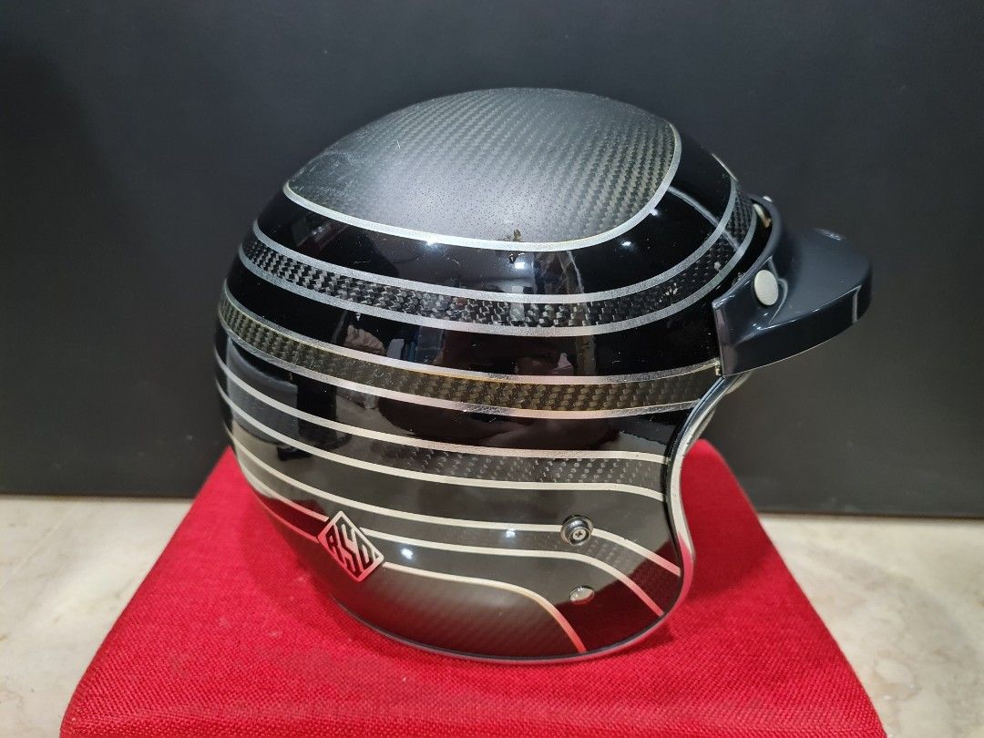 Bell Custom 500 Carbon RSD Talladega Open Face Motorcycle Helmet ...