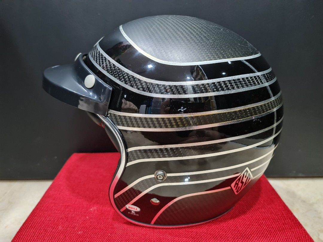 Bell Custom 500 Carbon RSD Talladega Open Face Motorcycle Helmet ...