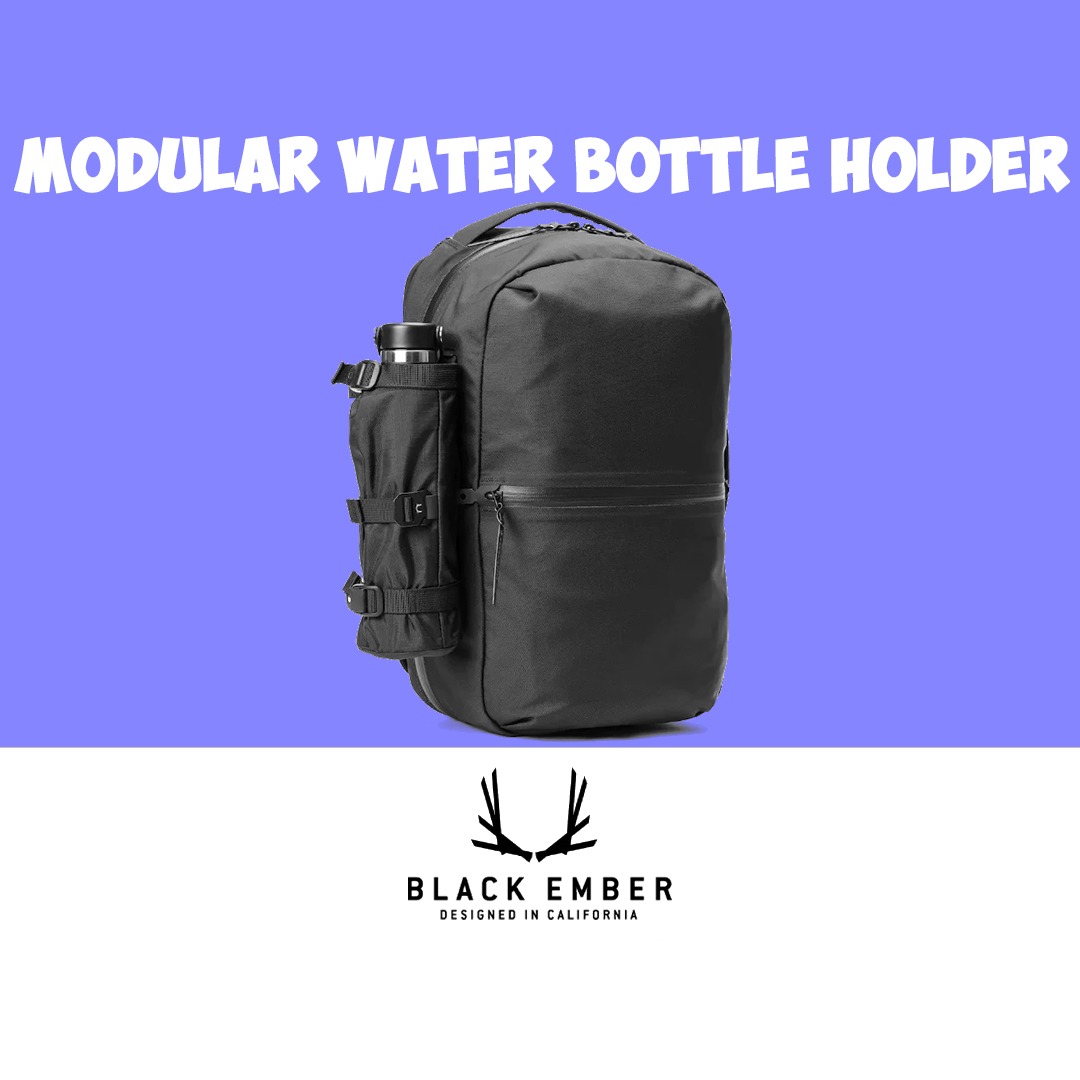 BLACK EMBER Modular Water Bottle Holder For Bottles No Larger Than 3 inches, or 75mm., Men's ...