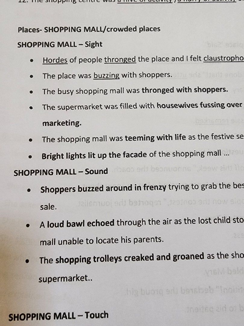 creative writing phrases