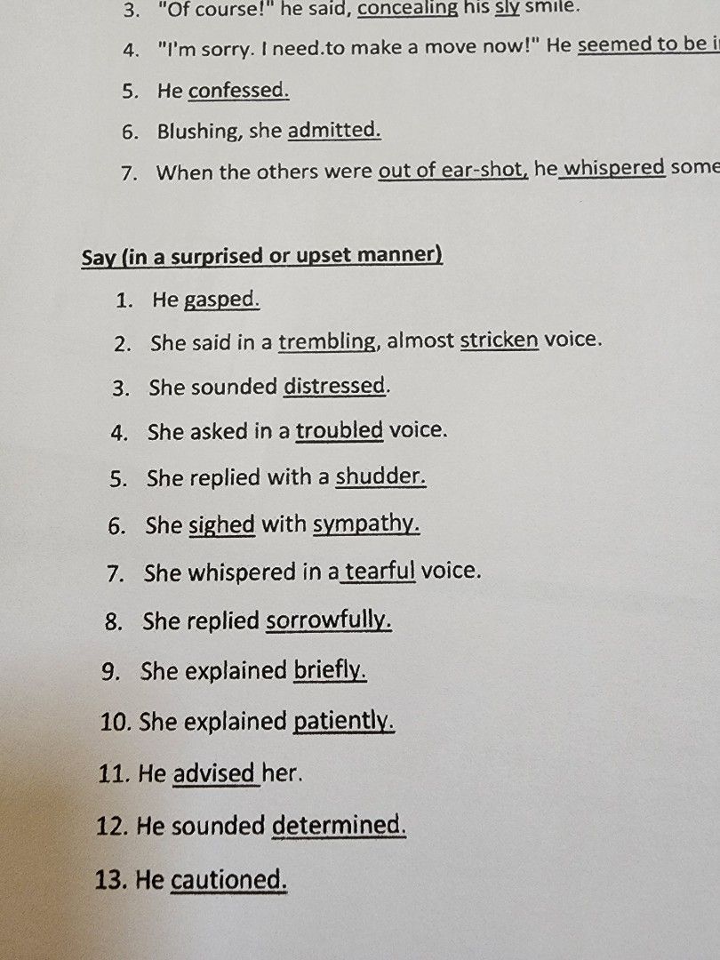 creative writing phrases