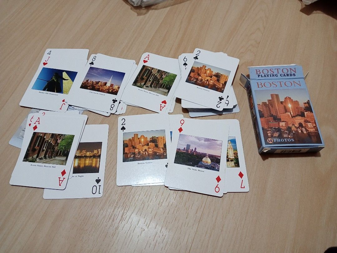 Boston playing cards, Hobbies & Toys, Toys & Games on Carousell