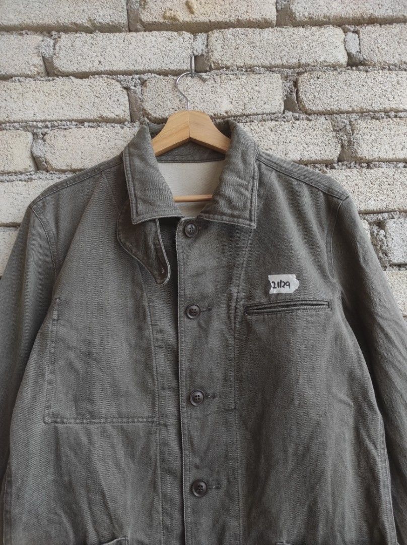 boycott japan branded rare style army military askar jacket chore ...