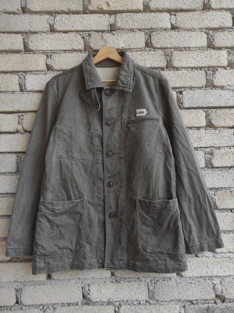 boycott japan branded rare style army military askar jacket chore ...