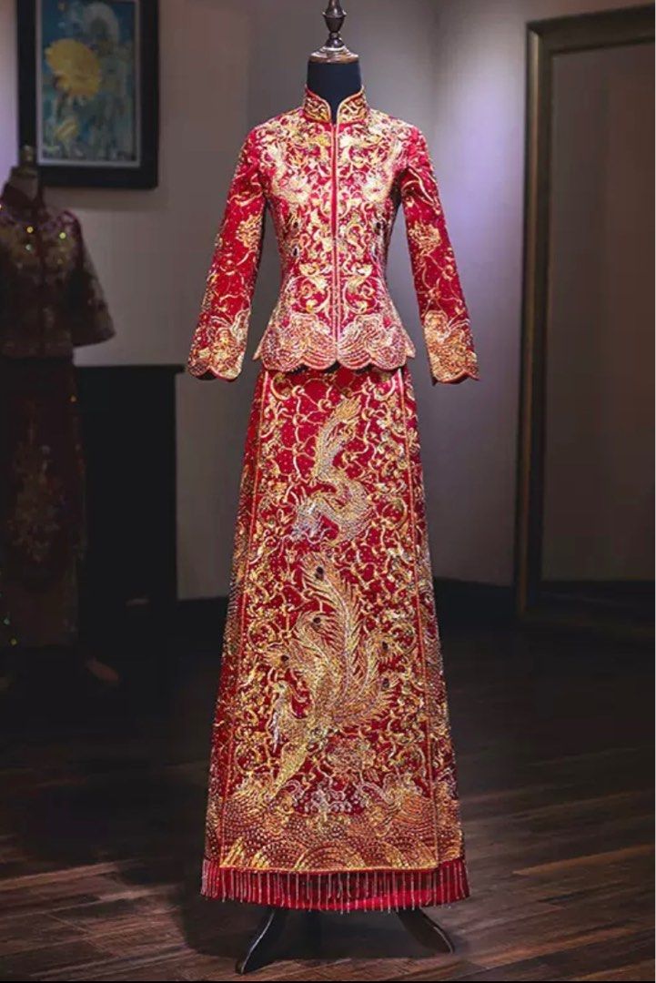 Traditional Chinese Kua dress gown, Women's Fashion, Dresses & Sets ...
