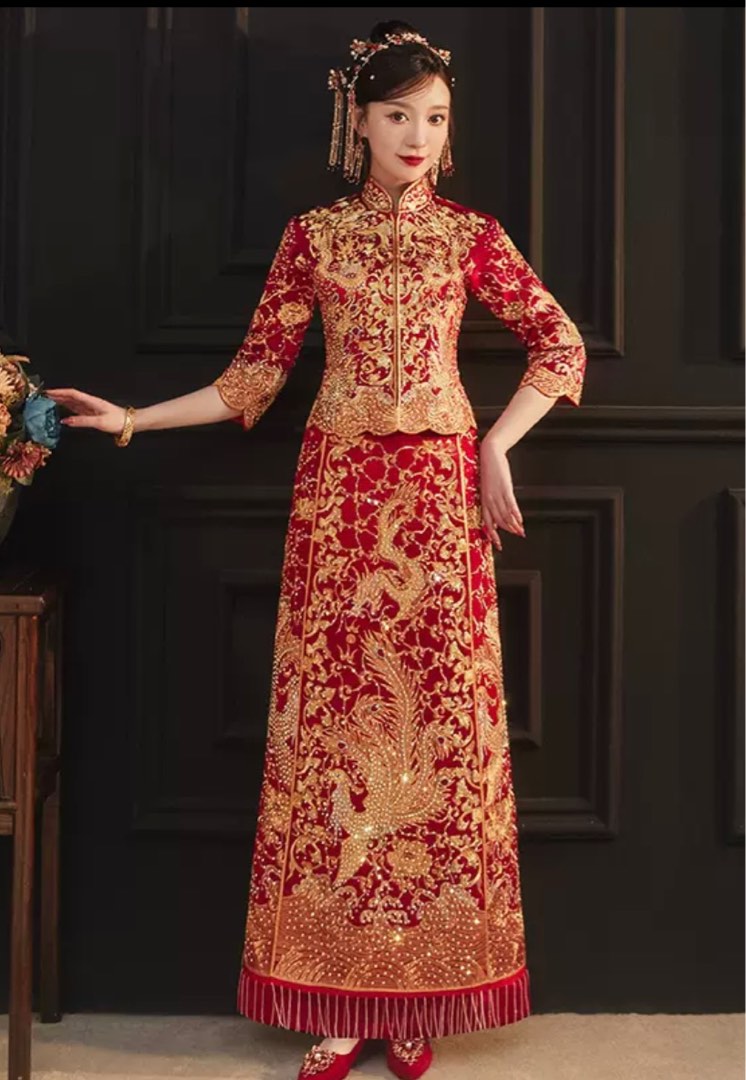 Traditional Chinese Kua dress gown, Women's Fashion, Dresses & Sets ...