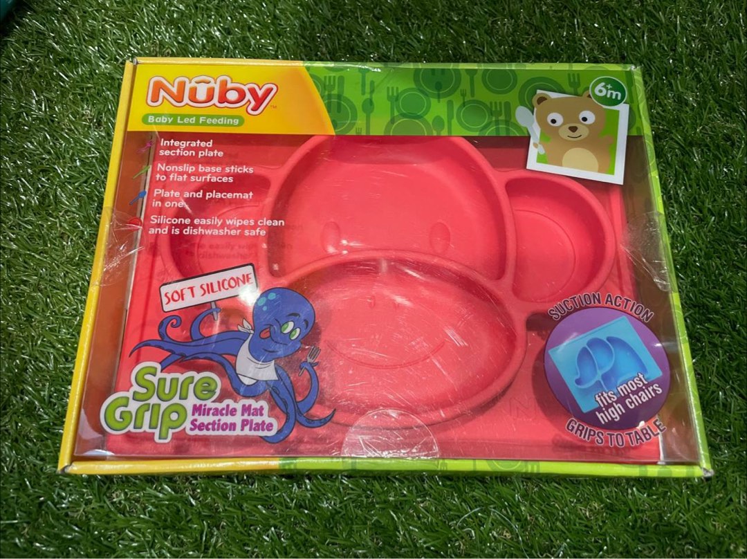 BRAND NEW NUBY PLATE RED MONKEY FACE, Babies & Kids, Nursing & Feeding ...