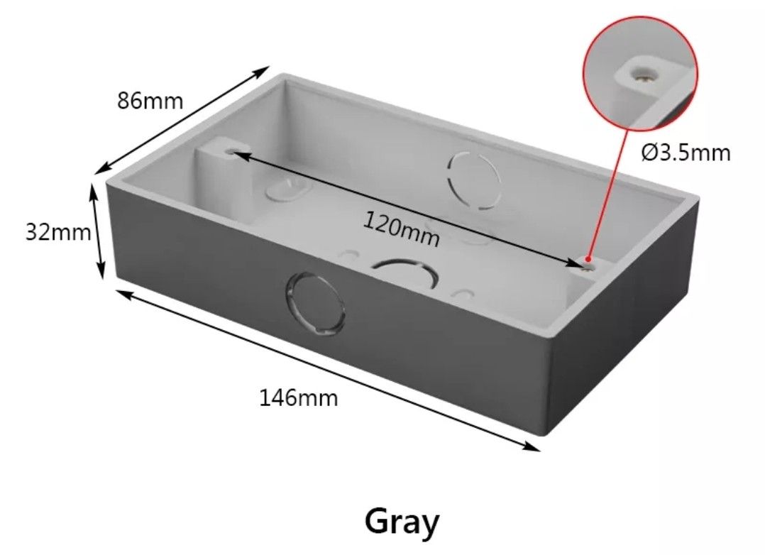 [Brand New] Surface wall mount switch/socket box GREY, TV & Home ...