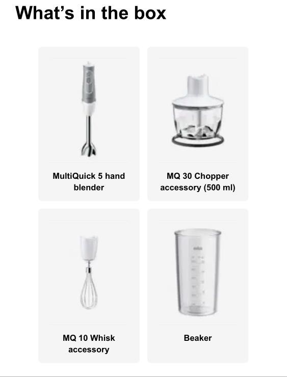 Braun Multi-quick 5 (MQ535), TV & Home Appliances, Kitchen Appliances ...