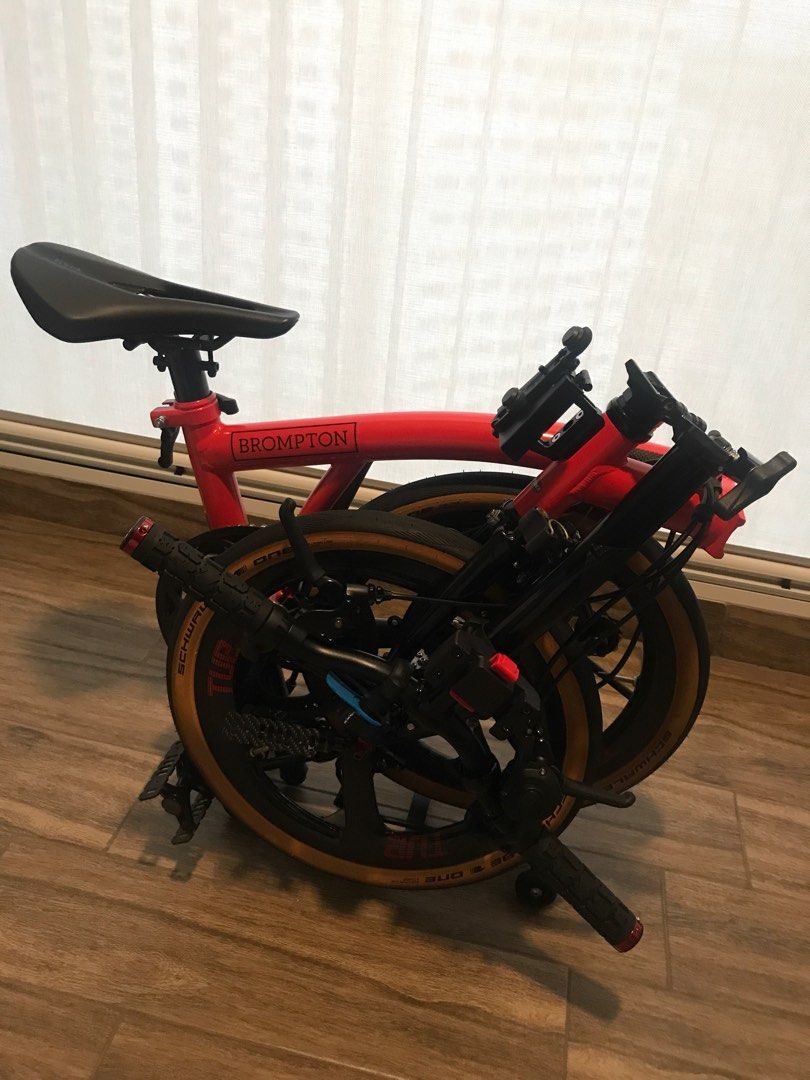 Brompton Rocket Red M2L Black Edition 10.01kg - Lighter than 2 speed ...
