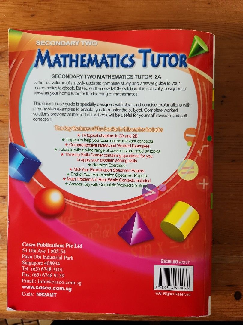 CASCO Sec 2E Mathematics Tutor 2021, Hobbies & Toys, Books & Magazines, Assessment Books on ...
