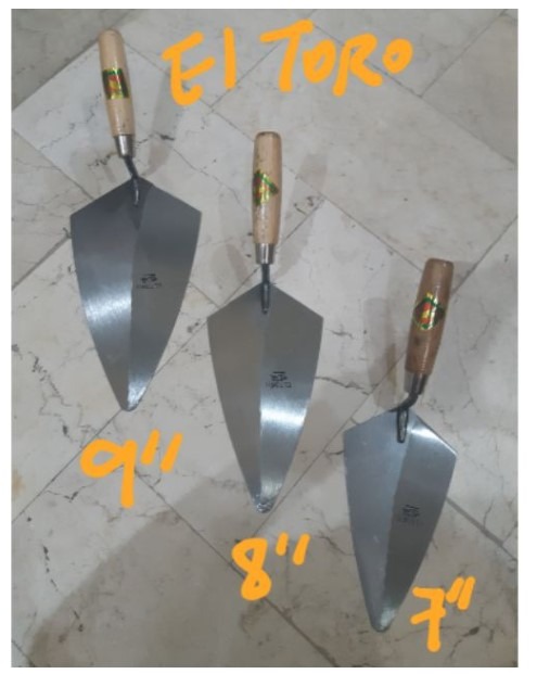 Cement Trowel 7" 8" 9" Kutsara wood handle (per pc), Furniture & Home ...