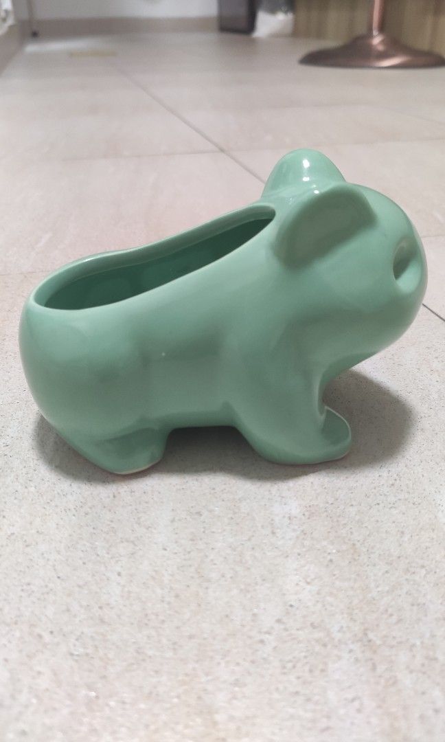 Ceramic bulbasaur pokemon planter pot, Furniture & Home Living ...