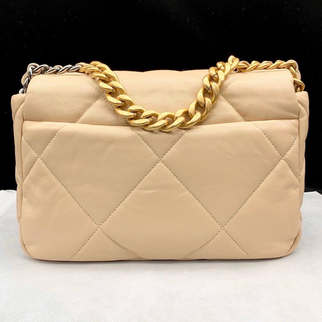 Chanel C19 Small (Beige), Luxury, Bags & Wallets on Carousell