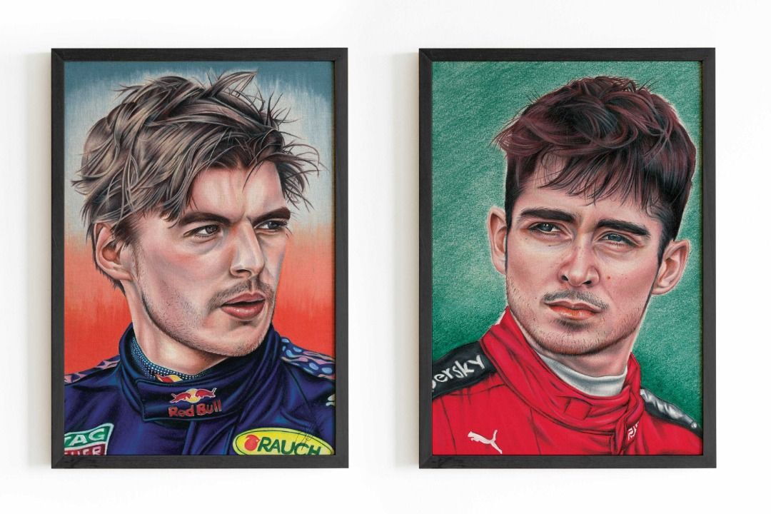 Charles Leclerc - 2021 Scuderia Ferrari F1 Team A4 Portrait Print ...