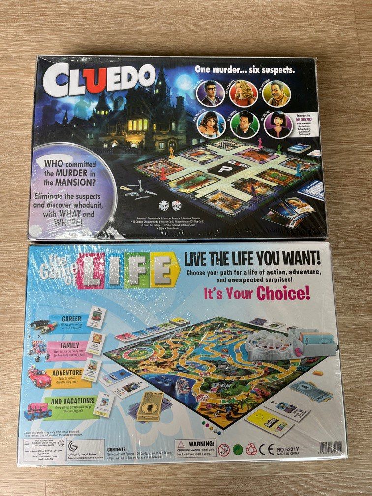 Cluedo + The Game of Life, Hobbies & Toys, Toys & Games on Carousell