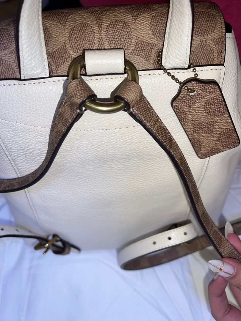 Coach Leather White Backpack (Authentic), Luxury, Bags & Wallets on ...
