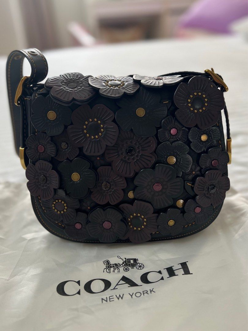 Coach Saddle bag 23 With Tea Rose, Luxury, Bags & Wallets on Carousell