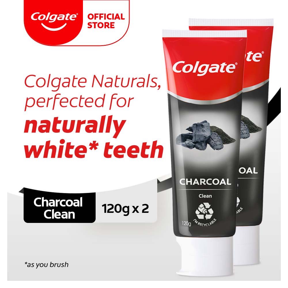 Colgate Naturals Pure Clean (Charcoal and Bamboo Mint) Toothpaste 120g ...