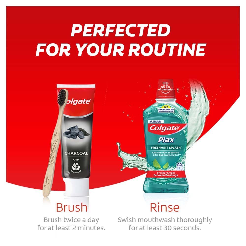 Colgate Naturals Pure Clean (Charcoal and Bamboo Mint) Toothpaste 120g x 2 Valuepack, Beauty ...