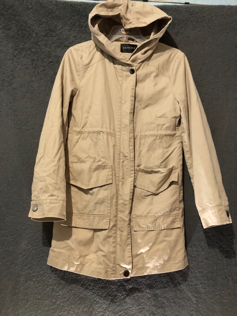 Cream Korean Parka, Women's Fashion, Coats, Jackets and Outerwear on ...