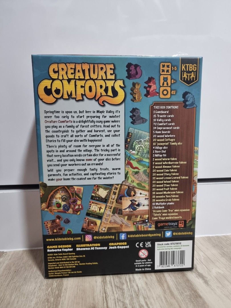 Creature Comforts (Kickstarter edition), Hobbies & Toys, Toys & Games on Carousell
