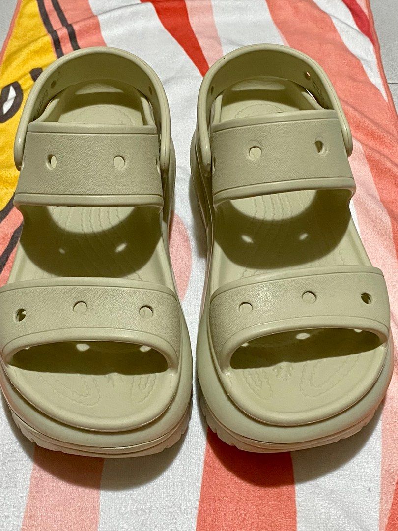 Crocs Mega Crush Sandals in Bone, Women's Fashion, Footwear, Sandals on ...