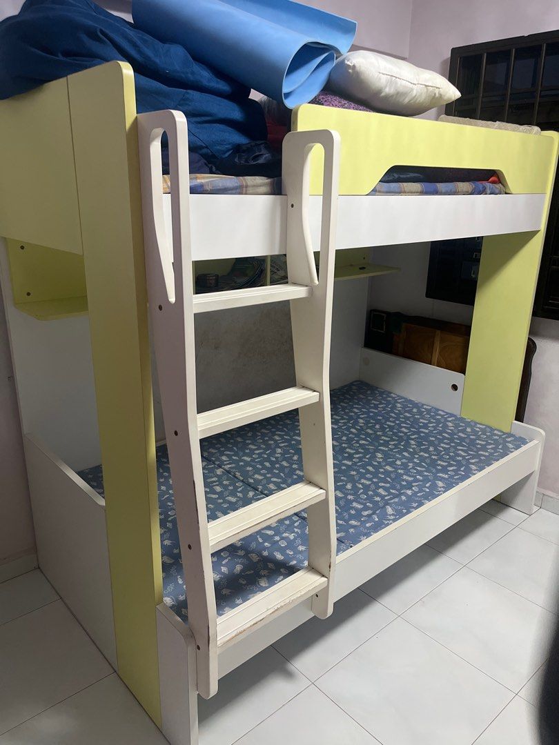 Double decker bed frame, Furniture & Home Living, Furniture, Bed Frames ...