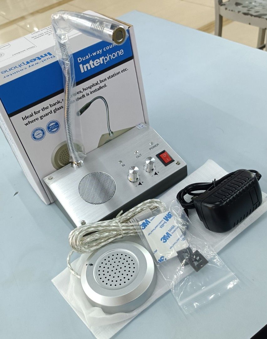 Dual-way Audio Intercom System Bank Hospital Counter Window Intercom ...